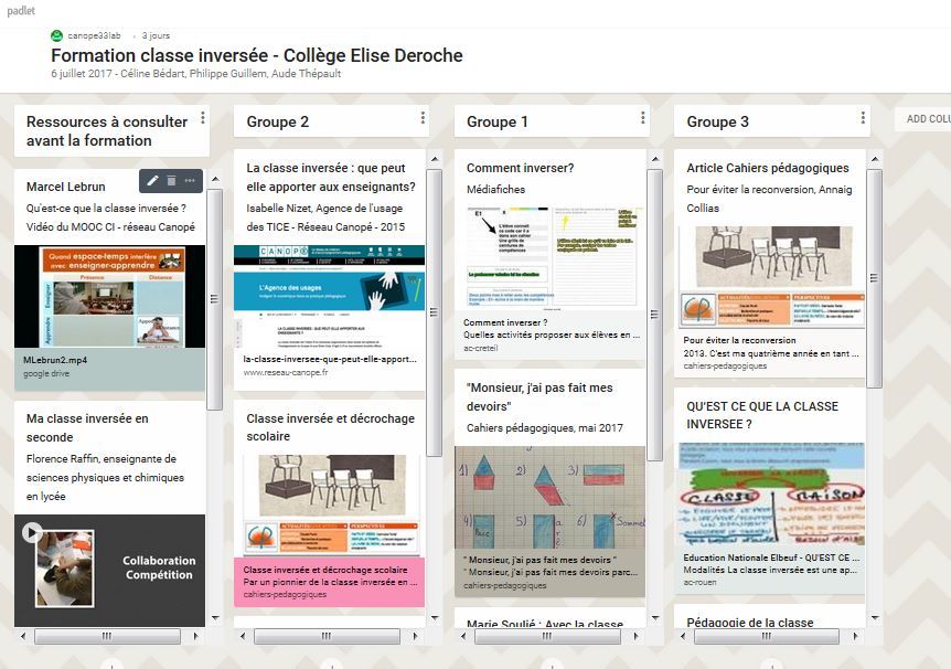 Formation Classe Inversée Collège Elise Deroche (Pian sur Garonne 05 07 2017 [Formation Classe ...